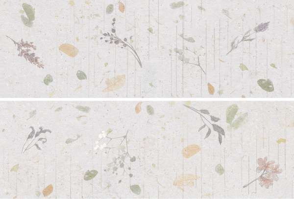 Панно Ibero Botanical Decor Lino (Set 2 Pzs) 60x90 матовая серый ...